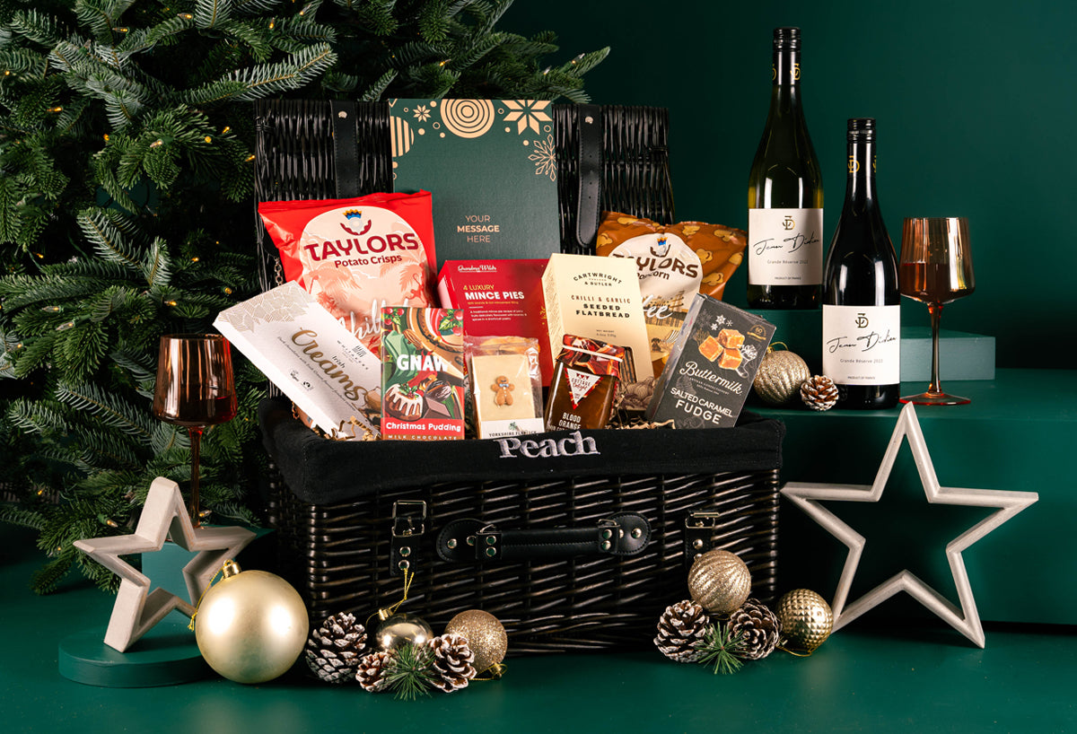 The Christmas Delights Hamper with Bespoke Branding – Peach Hampers